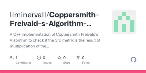 github iiminervaii coppersmith freivald s algorithm implemention a