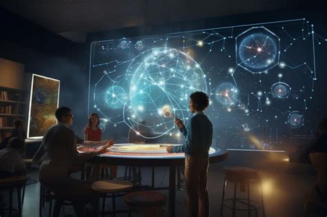 premium photo clroom scene with a teacher conducting a physics