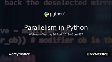 Parallelism In Python Youtube
