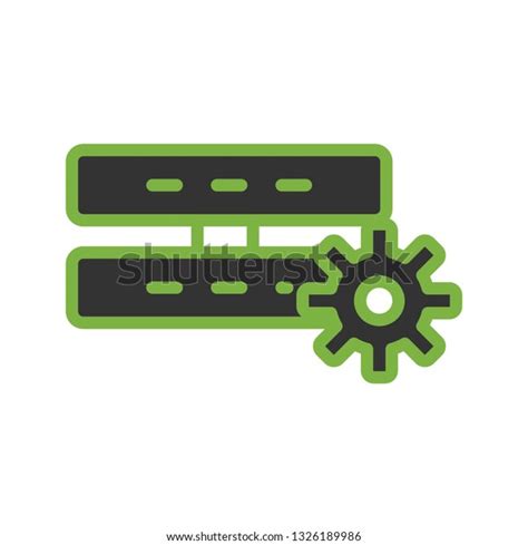 Vector Server Setting Icon Stock Vector Royalty Free Shutterstock