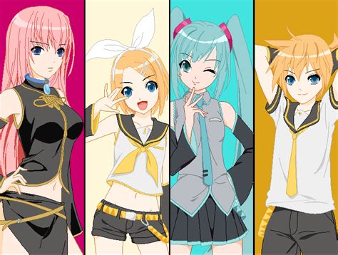 Luka Rin Miku And Len By Lucario On DeviantArt