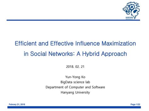 Efficient And Effective Influence Maximization In Social Networks
