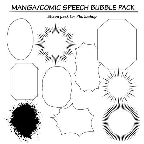 Manga Comic Speech Bubble Shape Pack