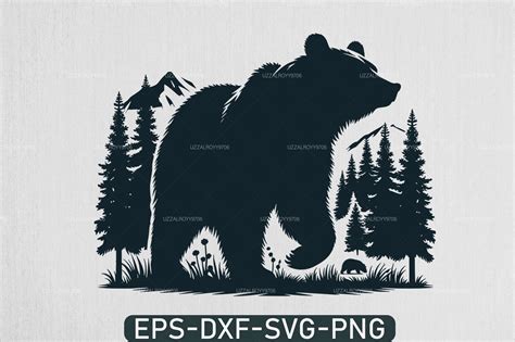 Walking Grizzly Bear Svg Wildlife Svg Graphic By Uzzalroyy9706