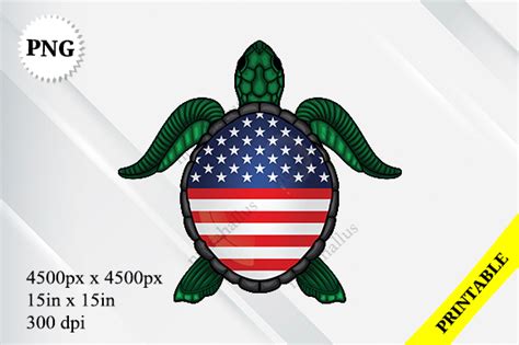 America Turtle Flag Graphic By Rahallus Ntx · Creative Fabrica