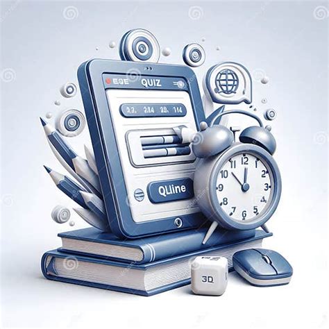 Online Quiz And Timer Isolated Vector Concept As An Isolated Image