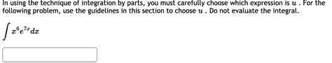 solved in using the technique of integration by parts you