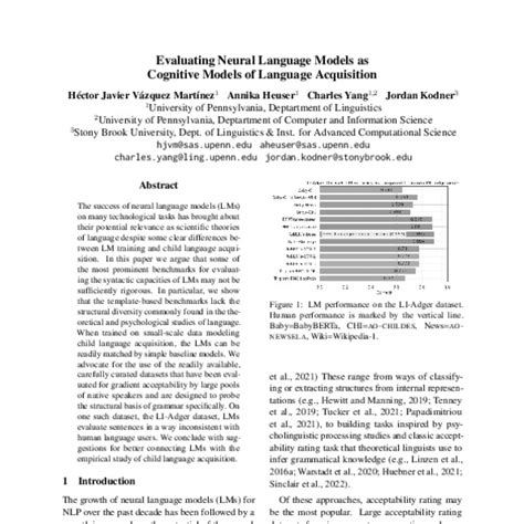 Evaluating Neural Language Models As Cognitive Models Of Language Acquisition Acl Anthology