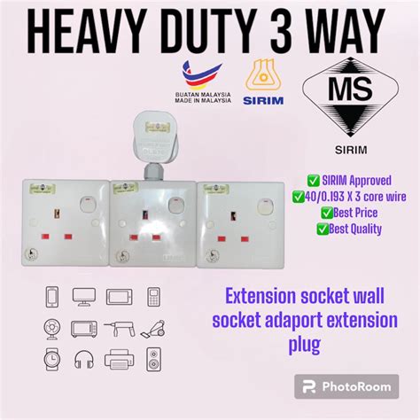 HEAVY DUTY Extension Socket Wall Socket Adaport Extension Plug Shopee Malaysia