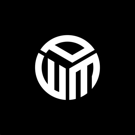 Pwm Letter Logo Design On Black Background Pwm Creative Initials Letter Logo Concept Pwm