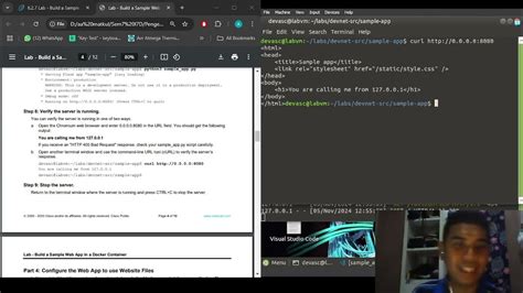 627 Lab Build A Sample Web App In A Docker Container Youtube