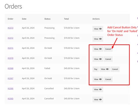 How To Add A Cancel Button For Certain Order Statuses In Woocommerce