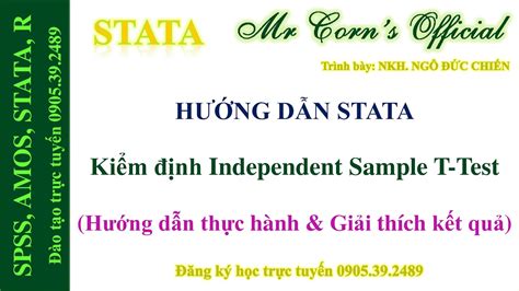 Hướng Dẫn Stata Kiểm định Independent Sample T Test Hướng Dẫn Thực Hành And Giải Thích Kết Quả