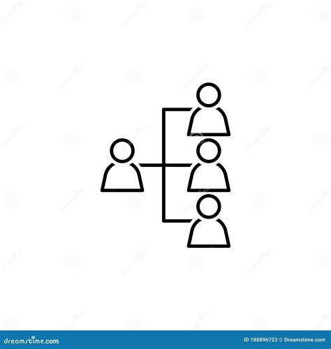 Hierarchy Icon Structure Vector Symbol Flat Style On White Background