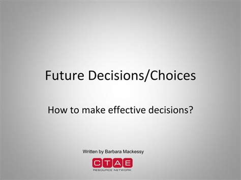 Decision Making Goals Presentation Ppt
