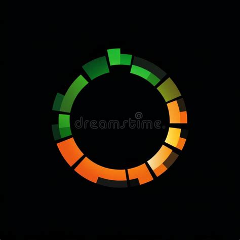 Colorful Circular Progress Indicator Design With Gradient Segments Stock Illustration