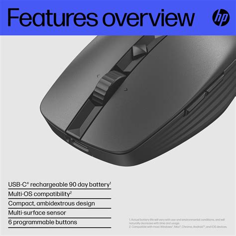 Hp 715 Rechargeable Multi Device Bluetooth Mouse 55 In Distributor Wholesale Stock For