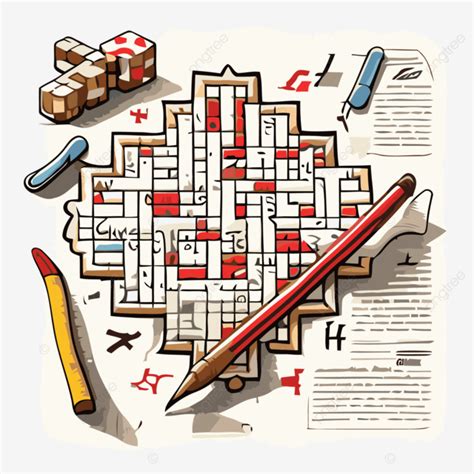 Crossword Puzzle Vector Sticker Clipart Crossword Puzzle Image With