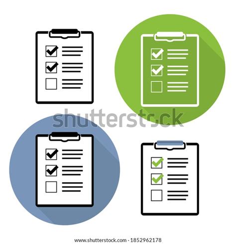 Check List Sign Flat Icon Collection Stock Vector Royalty Free Shutterstock