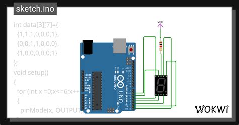 Seven Segment Display Array Wokwi Esp32 Stm32 Arduino Simulator