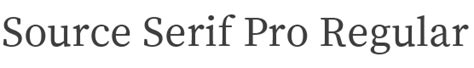 Source Serif Pro Font By Adobe Free Download Fontsc