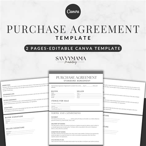 Simple Purchase Agreement Template Business Template Small Business Sale Agreement Template