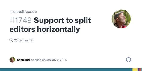 Support To Split Editors Horizontally · Issue 1749 · Microsoftvscode