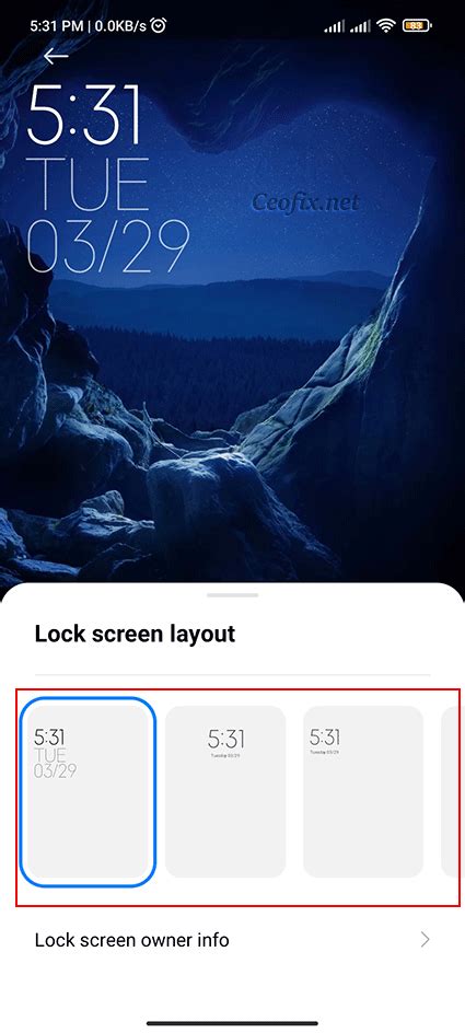Change Lock Screen Clock Style On SmartPhone