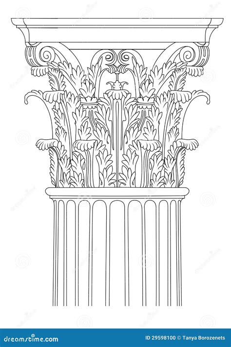 Corinthian Column Vector Illustration CartoonDealer Com 29598100