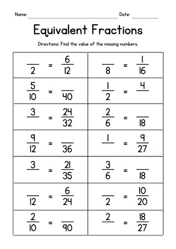 Fractions Worksheets Bundle Simplifying And Converting And Equivalent Fractions Teaching Resources