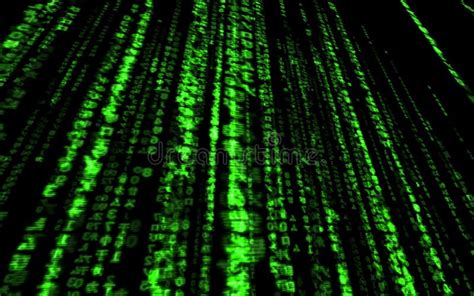 Computer Code Falling Matrix Style Stock Illustration Illustration