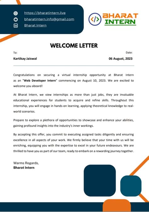 Kartikay Jaiswal On Linkedin Bharatintern