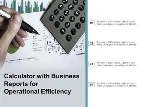 Calculator With Business Reports For Operational Efficiency Ppt Powerpoint