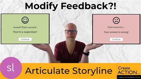 How To Modify Quiz Answer Feedback In Articulate Storyline Youtube