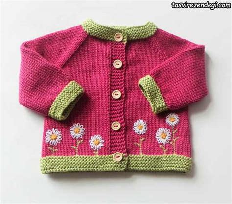 مدل ژاکت بافتنی دخترانه کلاه ، دستکش و هدبند مجله تصویر زندگی