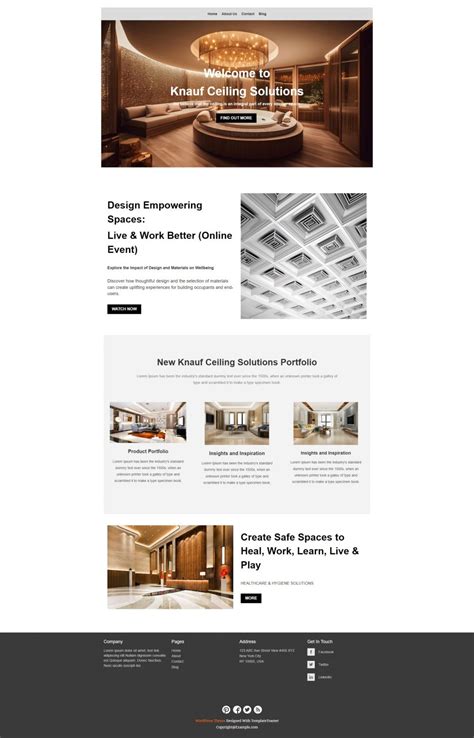 False Ceiling And Roofing Contractor Drupal Theme Templatetoaster
