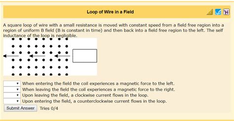 Solved Loop Of Wire In A Field A Square Loop Of Wire With A