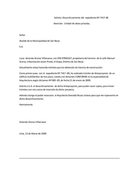 Oficio De Solicitud