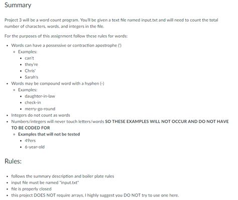 Solved Summary Project 3 Will Be A Word Count Program