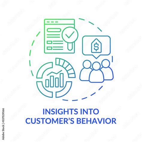 Insights Into Customer Behavior Green Blue Gradient Concept Icon
