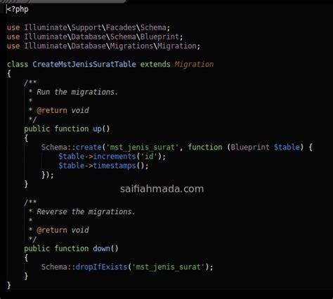 Laravel Create Migration Java Php Laravel Linux Mysql Sql Bootstrap