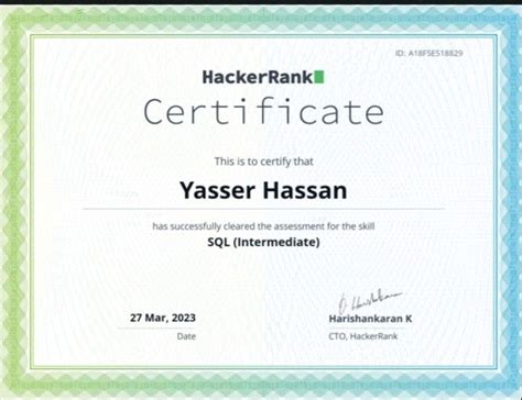 yasser hassan on linkedin i m happy to share that i have obtained a new certification sql…