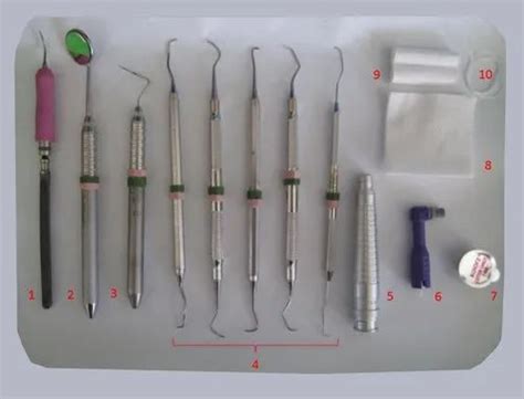 Stainless Steel Dental Prophylaxis Tray Instruments Kit At Rs 5500box