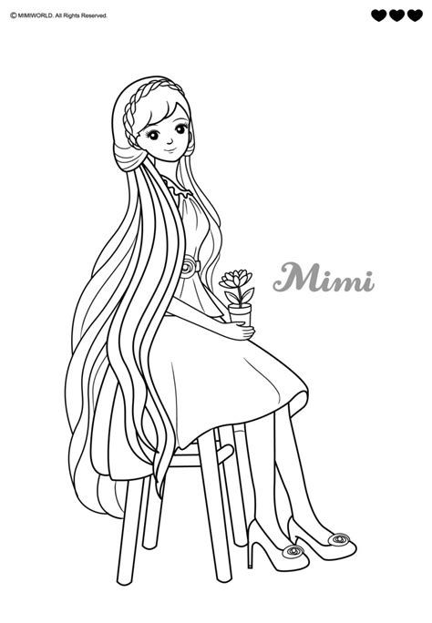 헤어디자이너 미미 색칠공부 색칠공부 그림도안 네이버 블로그