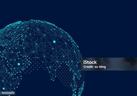 포인트와 라인으로 구성 된 세계 지도 글로벌 글로벌 네트워크 연결을 나타내는 국제적인 의미 0명에 대한 스톡 벡터 아트 및 기타 이미지 Istock