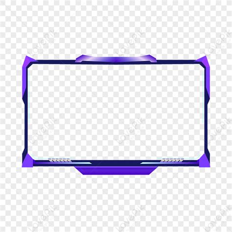 Twitch Live Stream Overlay Purple Angle Cool Edge Frame Futuristic Border Live Broadcast Sense