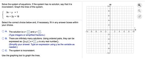 solved solve the system of equations if the system has no