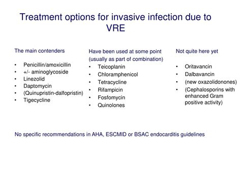 Ppt Vre Treatment Options For Severe Infections Powerpoint Presentation Id 3542516