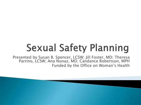 PPT Sexual Safety Planning PowerPoint Presentation Free Download ID
