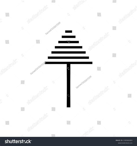 T Letter Tree Black White Logo Stock Vector Royalty Free Shutterstock